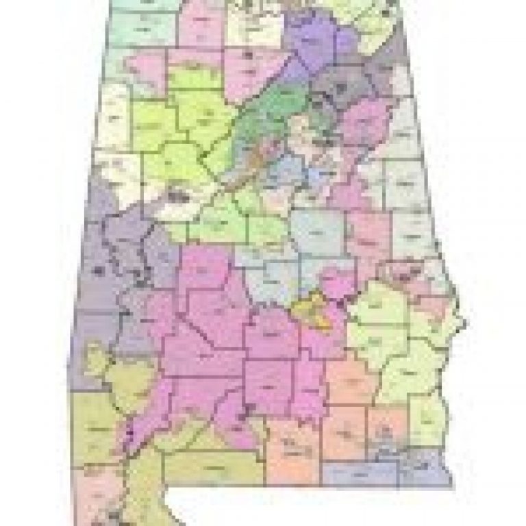 Alabama State Senate District Map Alabama House District Map For ...