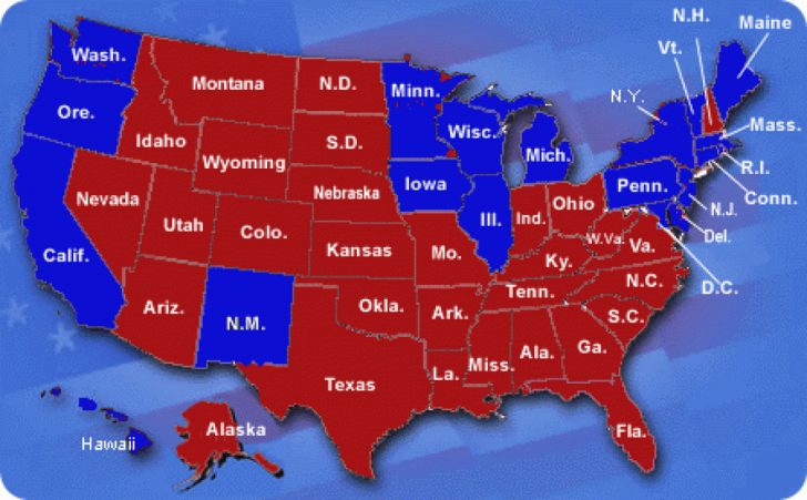 Ap Us Government And Politics: American Political Culture Inside Map Of ...