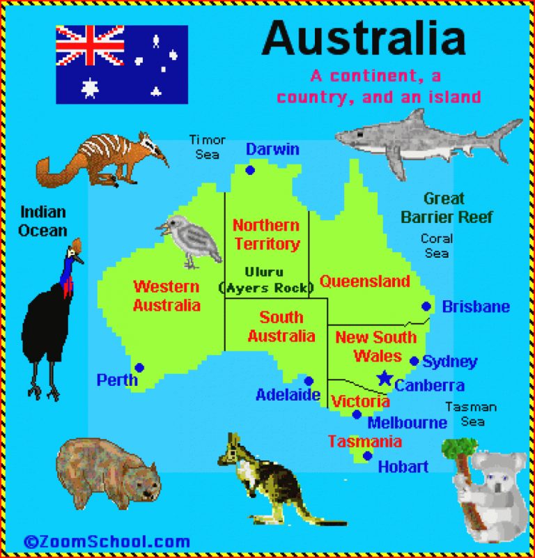 Australia: States And Territories - Zoomschool Within Australian States ...