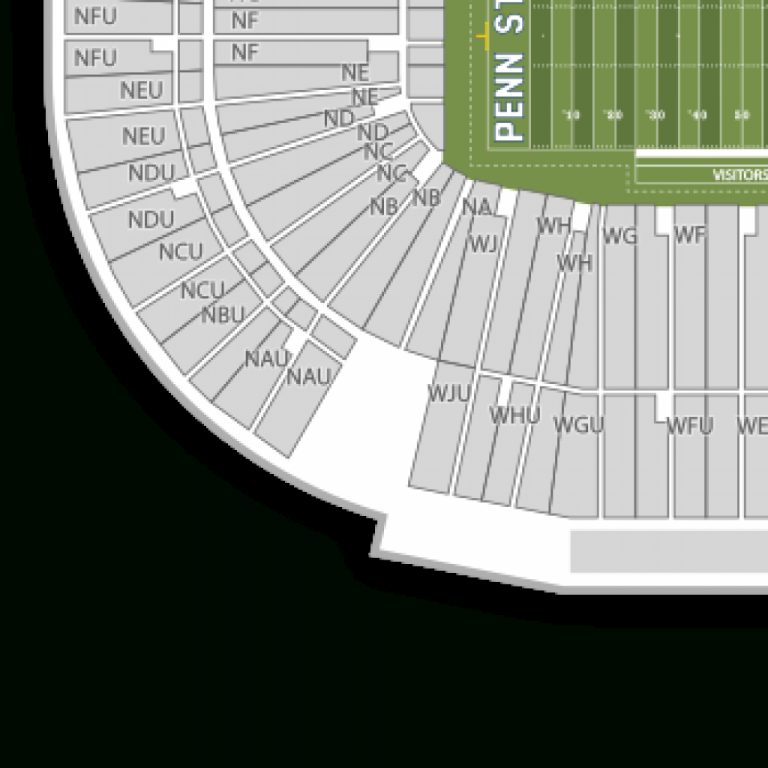 Beaver Stadium Seating Chart & Map | Seatgeek For Penn State Football ...