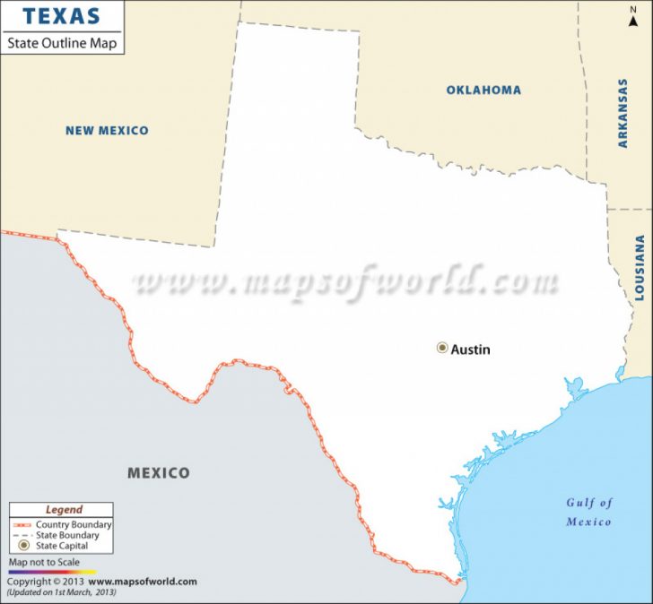 Blank Map Of Texas, Texas Outline Map inside Map Of Texas And ...