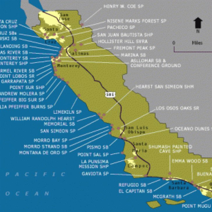 California Regions Campsites Camping California Map — Downloadable For ...