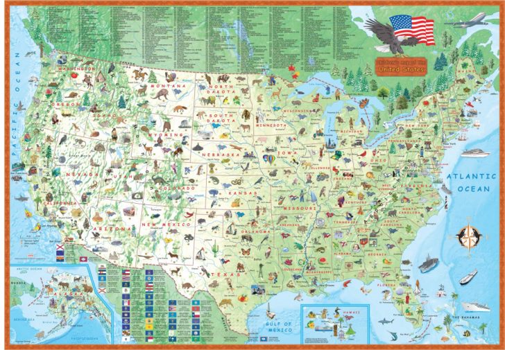 Children's Map Of The United States - Maps Inside United States Product ...