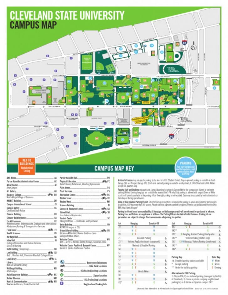 Cleveland State Campus Map | The National Map: Printable Maps ...