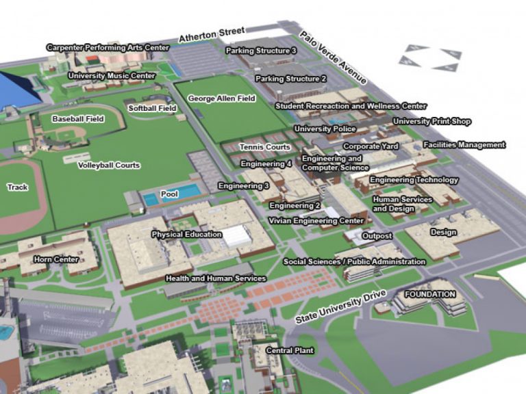 Csulb Campus Maps - East Campus With Regard To Central State University ...