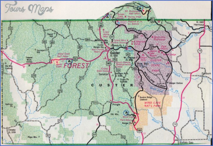 Custer State Park Map South Dakota | Toursmaps ® With Regard To Custer ...