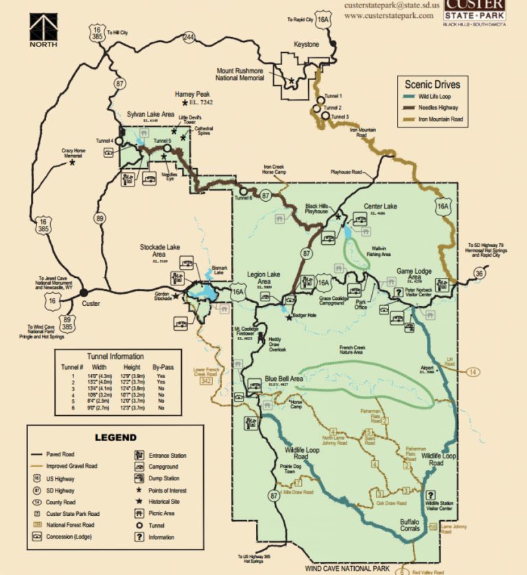 Custer State Park Map | Wedding Ideas | Pinterest | State Parks For ...