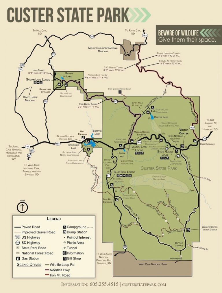 Amazing Map Of Custer State Park Gallery