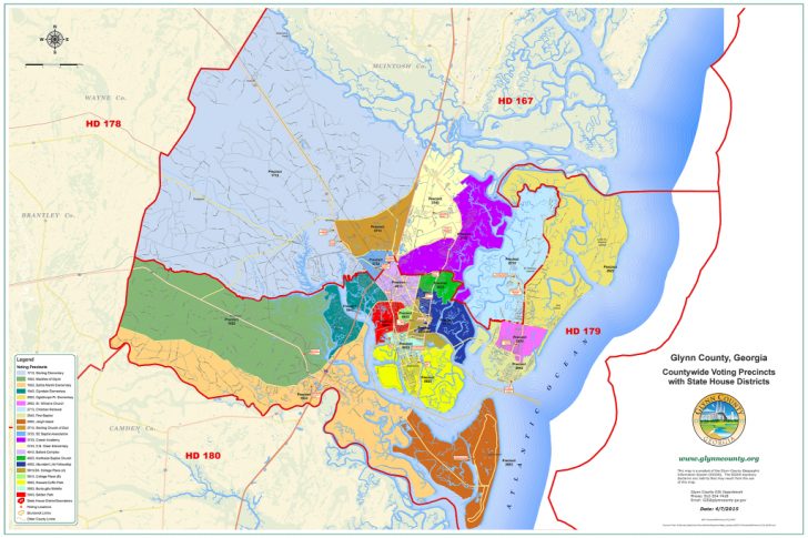Districts And Precincts Maps | Glynn County Democrats Regarding Georgia ...