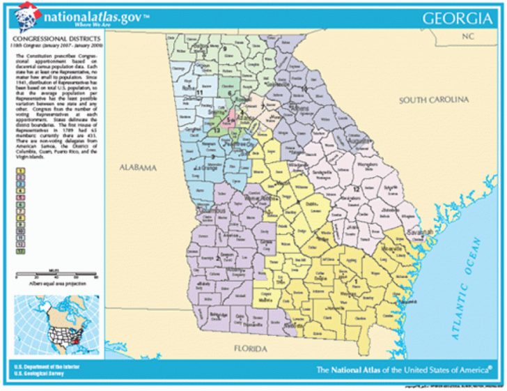 Georgia Congressional District Map, 112Th United States Congress with ...