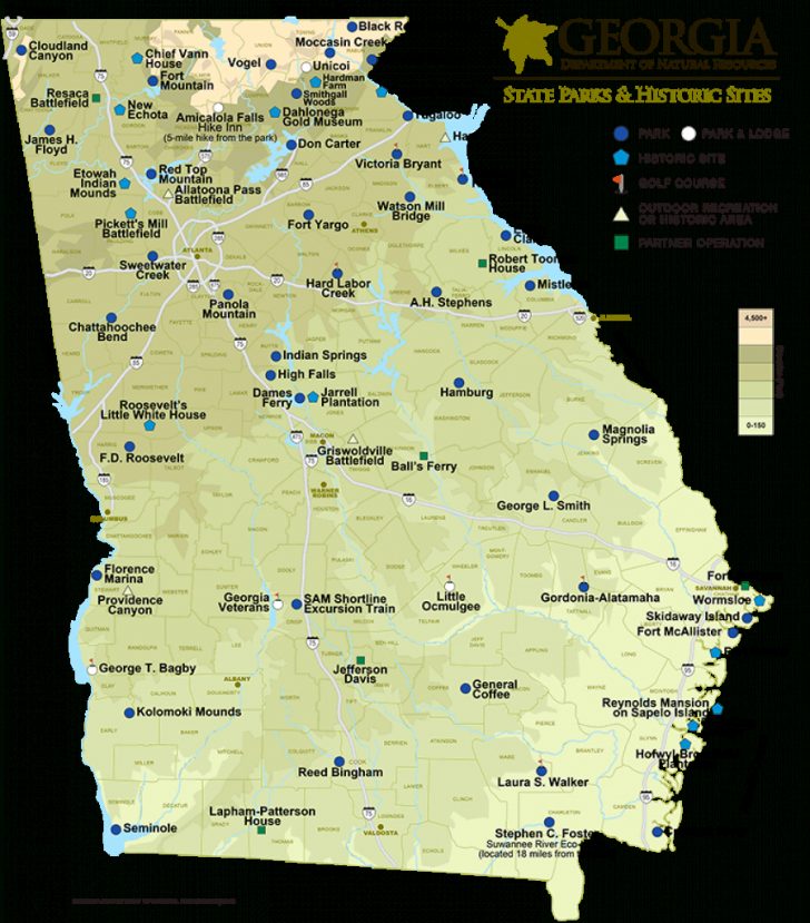 Georgia State Parks & Historic Sites Map | State Parks & Historic Sites ...