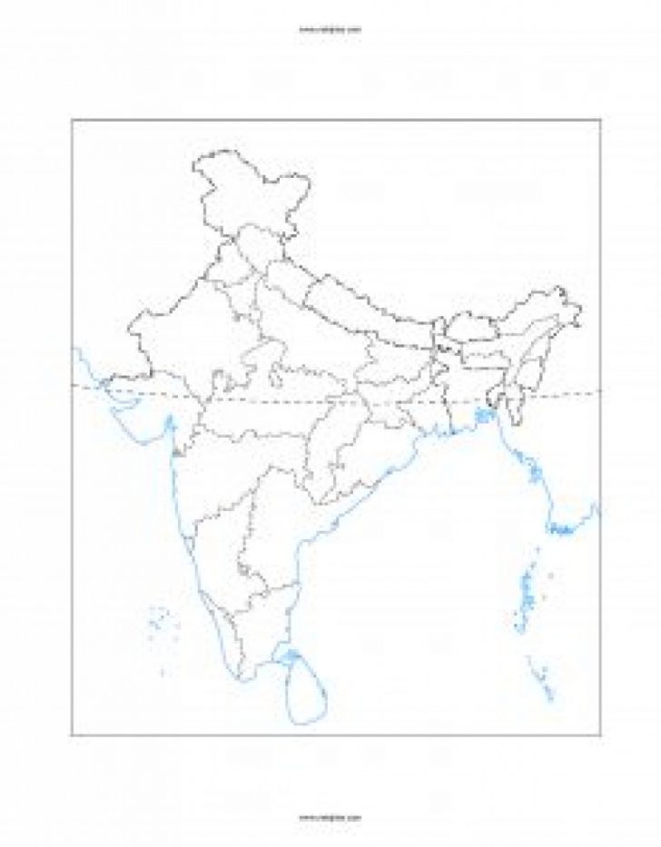 India Political Outline Map ( State Border ) Hd Pdf And Jpeg Free With ...