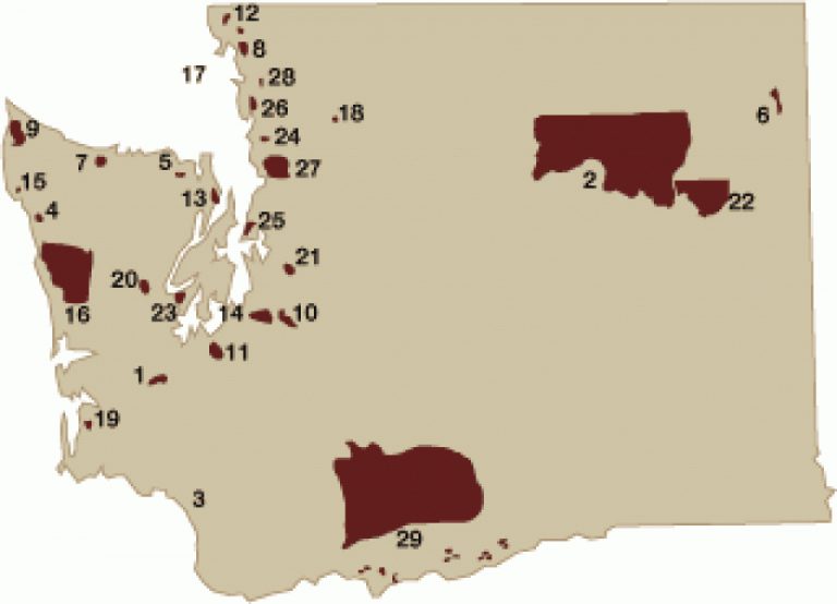 Indian-Ed | Tribal Directory & Map Within Washington State Tribes Map ...