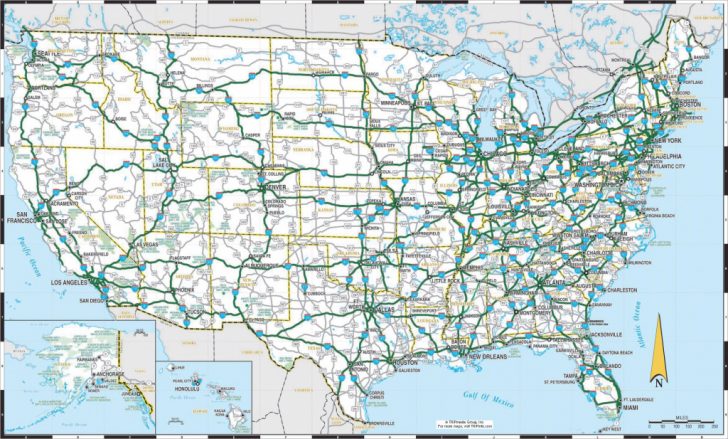 Interstate Highway Map Of United States | Highway Map Of United ...