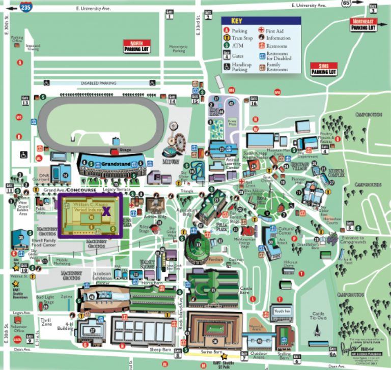Iowa State Fair Map ~ Afp Cv Within Iowa State Fair Parking Map ...