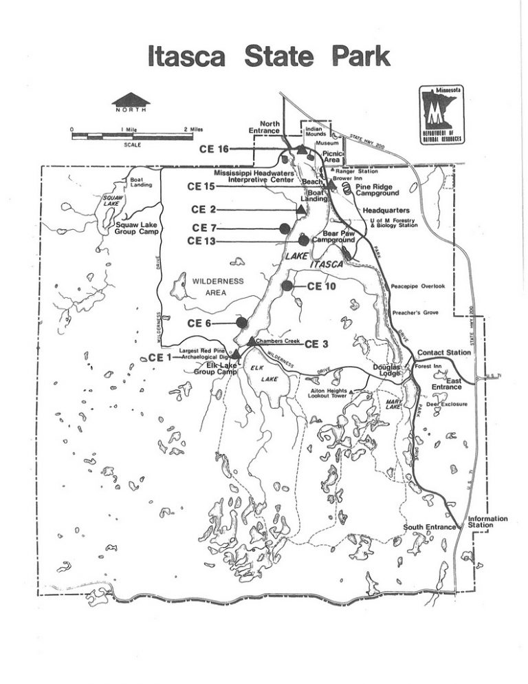 Itasca State Park Map (1974) | This Map Of Itasca State Park… | Flickr ...