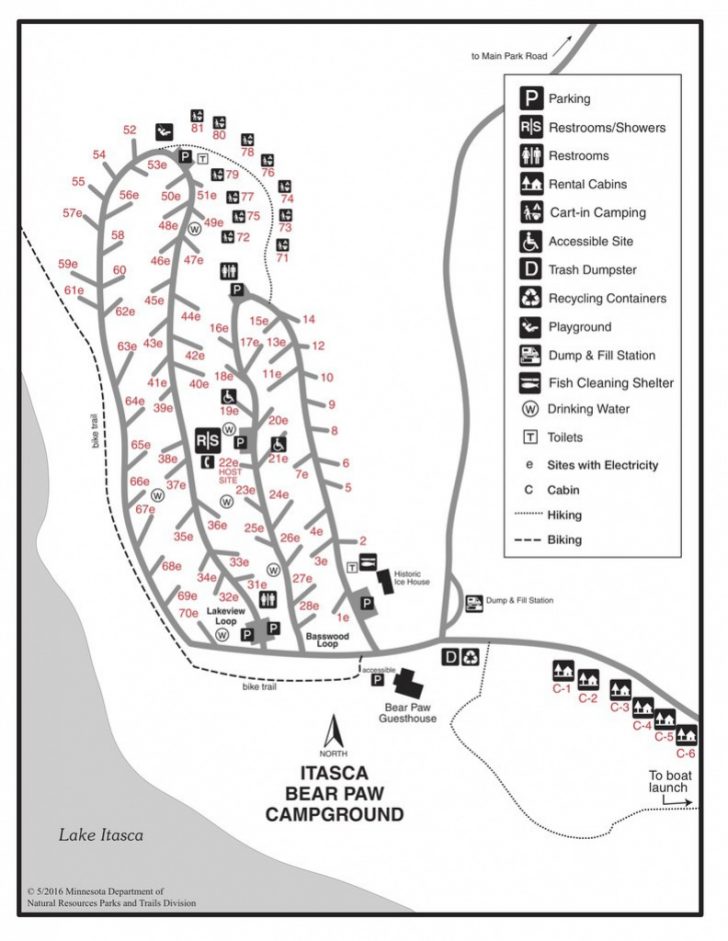 Itasca State Park - Maplets Throughout Itasca State Park Trail Map ...