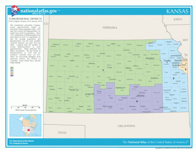 Kansas Congressional Districts Map: Find Us House Representative in ...