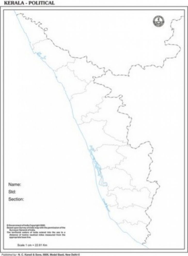Kerala Outline For State Map At Rs 90 /piece | Political State Maps ...