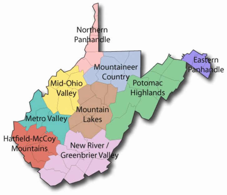 List Of Parks In West Virginia With West Virginia State Parks Map ...