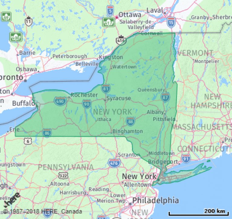 Listing Of All Zip Codes In The State Of New York Within New York State ...