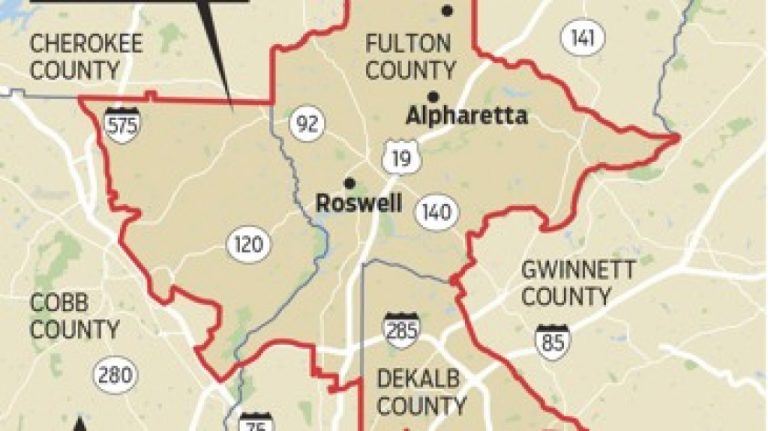 Map: Georgia's Congressional Districts In Georgia State House District ...