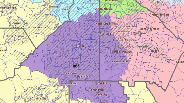Map: Georgia's Congressional Districts Pertaining To Georgia State ...