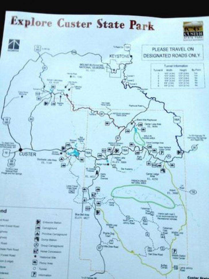 Map Of Custer State Park - Picture Of Custer State Park Campgrounds For ...