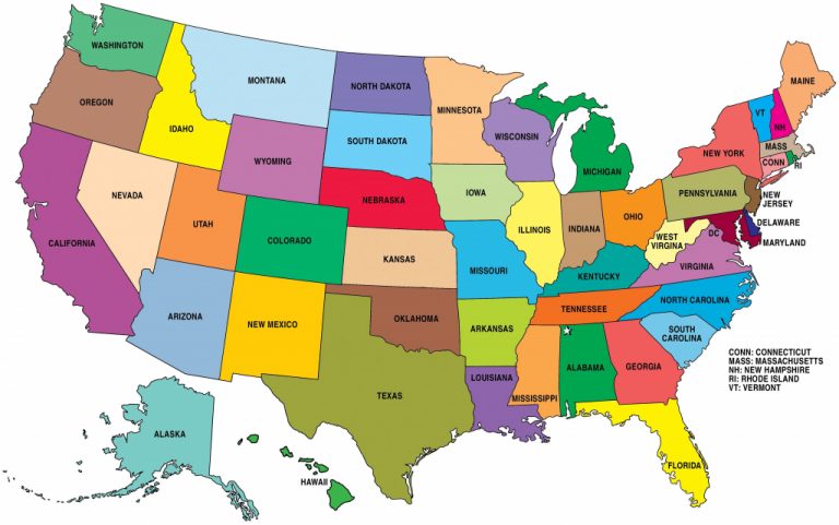 Map Of The Us Labeled States Us Map With States Labeled Throughout ...