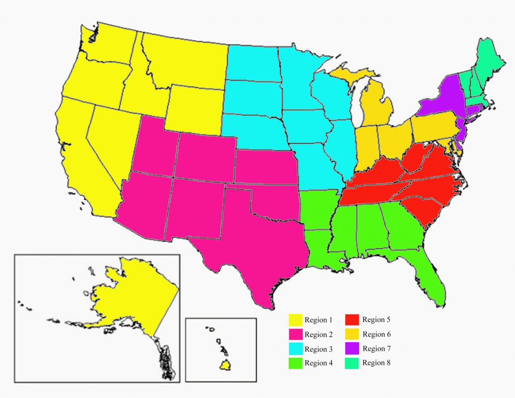 United States Map Divided Into 5 Regions Printable Map United States Map Divided Into 5 Regions Printable Map