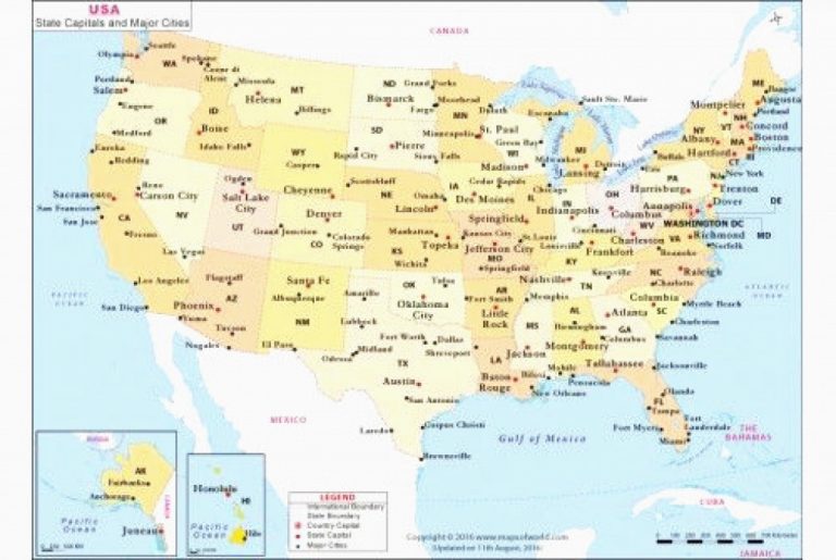 Map Of Usa Major Cities New Map Usa States With Names Fresh For Map Usa ...