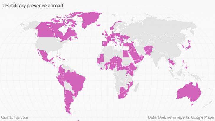Map: The U.s. Military's Presence Abroad | The Sitrep Military Within ...