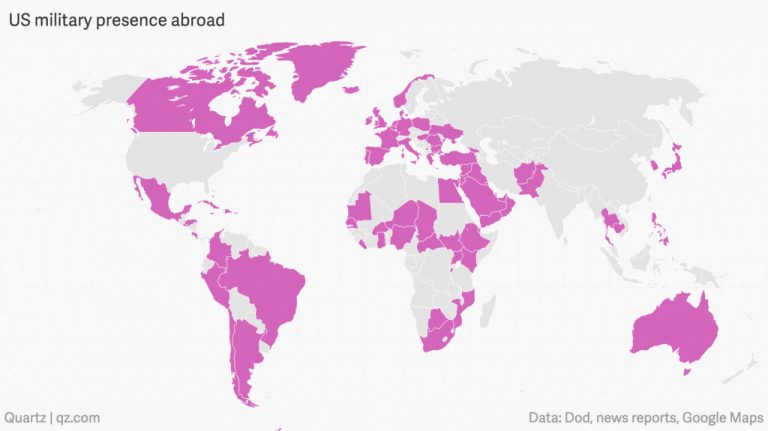 Map: The U.s. Military's Presence Abroad | The Sitrep Military Within ...