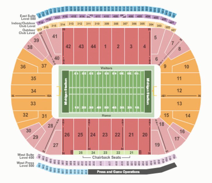 Michigan Stadium Seating Chart Inside Michigan State Football Stadium ...