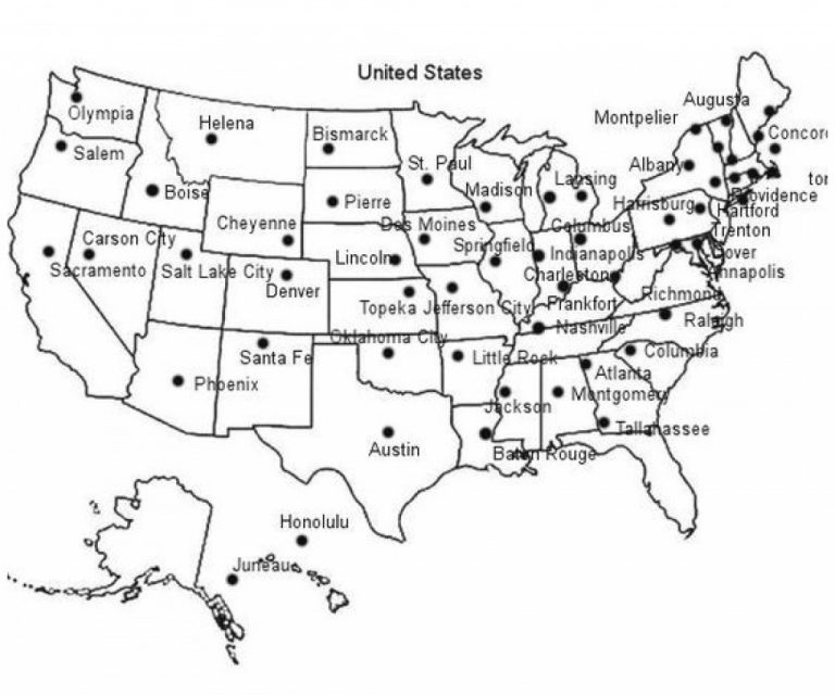 Midwest States And Capitals Map Quiz United States Map Printable For ...