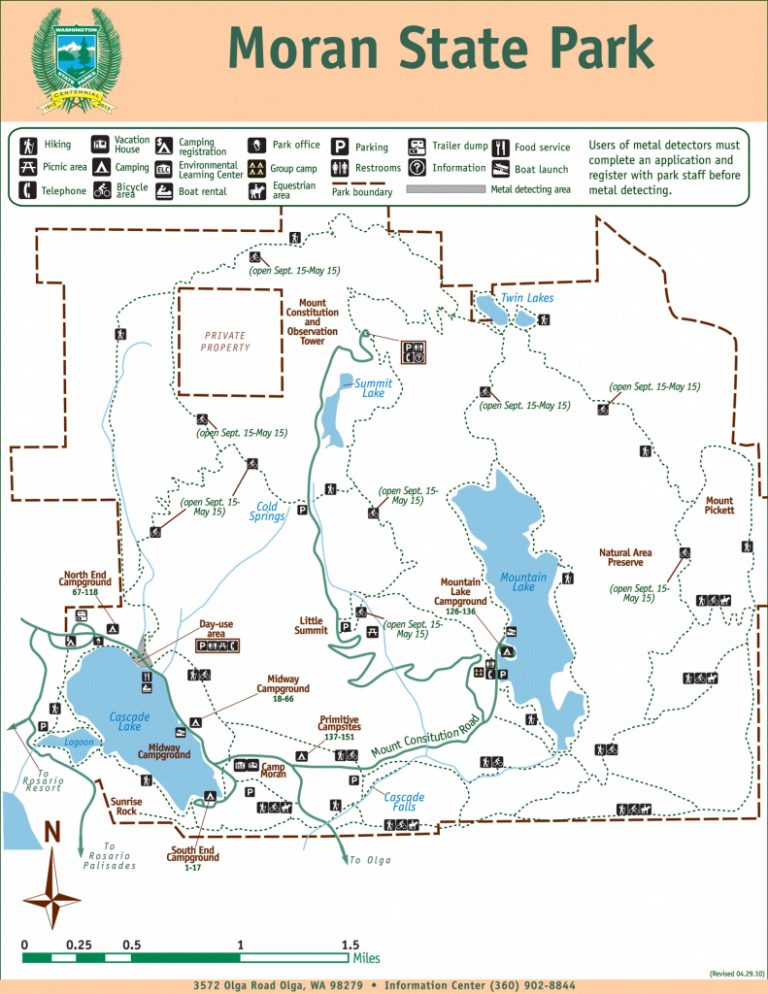 Moran State Park | Park Map | Moran State Park Throughout Washington ...