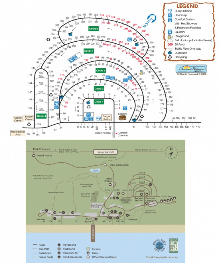 Myrtle Beach State Park Map | The Best Beaches In The World Intended ...