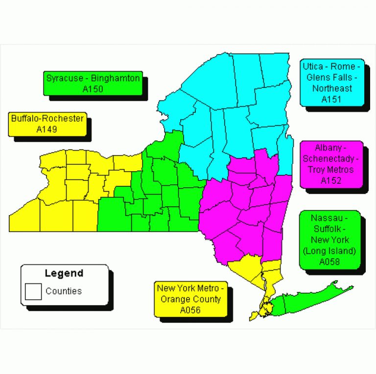 New York State & Regional Zip Code Wall Maps - Swiftmaps Throughout New ...