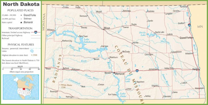 North Dakota Highway Map In North Dakota State Highway Map - Printable Map