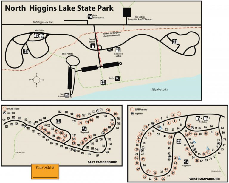 North Higgins State Parkmaps & Area Guide - Shoreline Visitors Guide ...