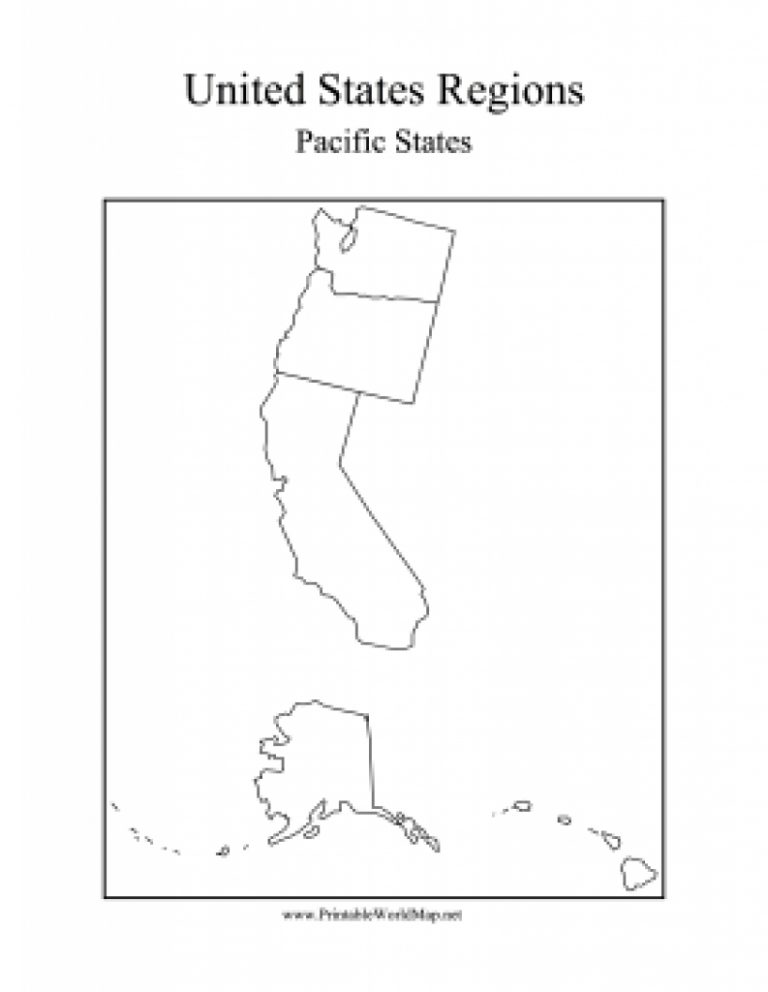 Pacific States Map Within Pacific States Map - Printable Map