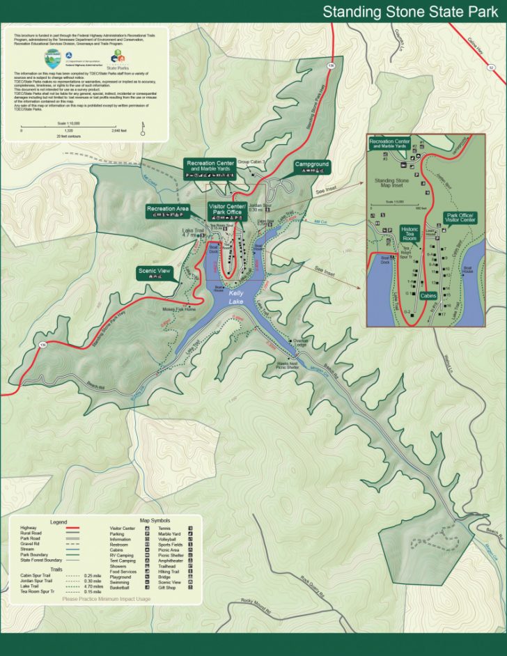 Park Trail Maps — Tennessee State Parks Throughout State Park Map ...