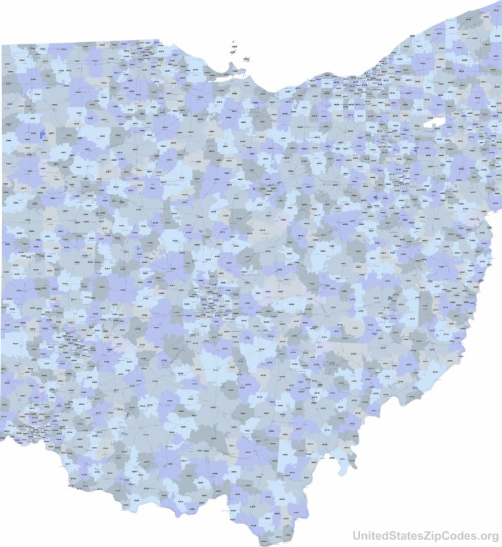 Printable Zip Code Maps - Free Download Inside State Of Ohio County Map ...