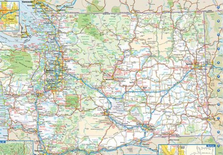 Road Map Of Washington State Within Washington State Road Map Printable ...