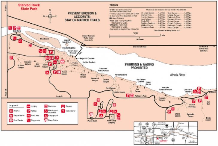 Starved Rock State Park Illinois Site Map - Starved Rock State Park ...