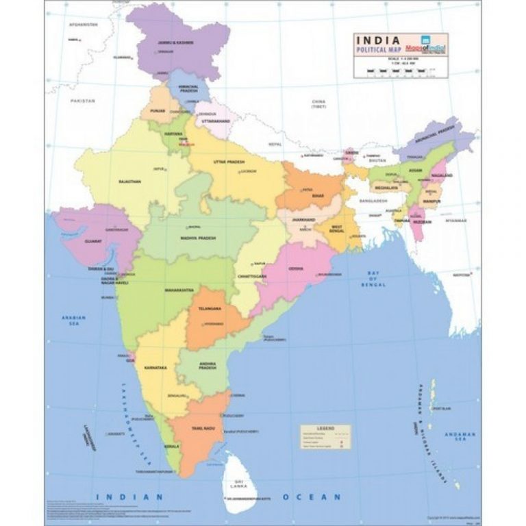 States And Capital India Map At Rs 200 /piece | Rajnitik Rajya For ...