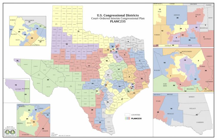 Texas Congressional Districts Map & Us Congress Representatives Within ...