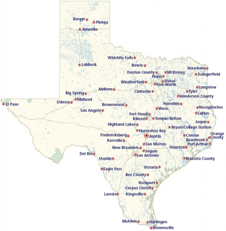 Texas State Map With Cities Map Texas Cities Only Detailed Map Texas ...