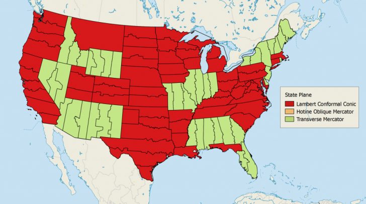 The State Plane Coordinate System (Spcs) - Gis Geography Throughout ...