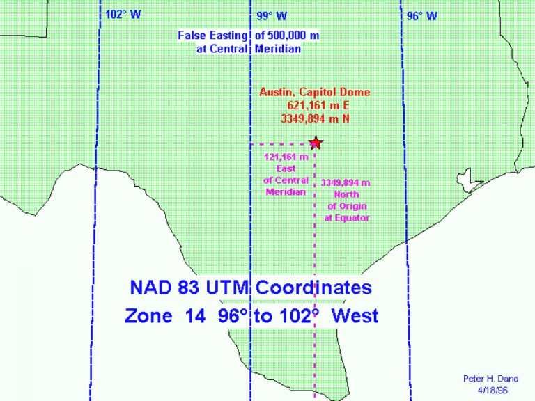 Texas State Plane Coordinate Map - Printable Map